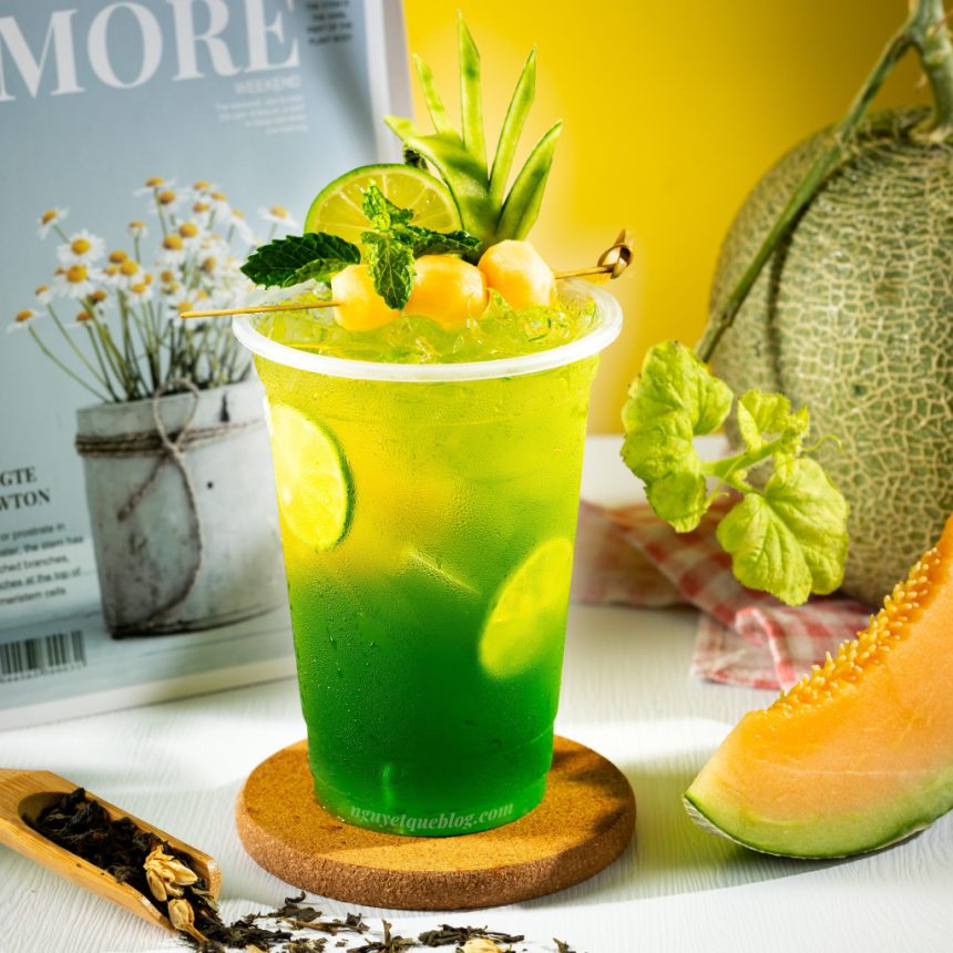 Hướng dẫn làm trà dưa lưới thơm ngon mát lạnh - Trà Phúc Gia